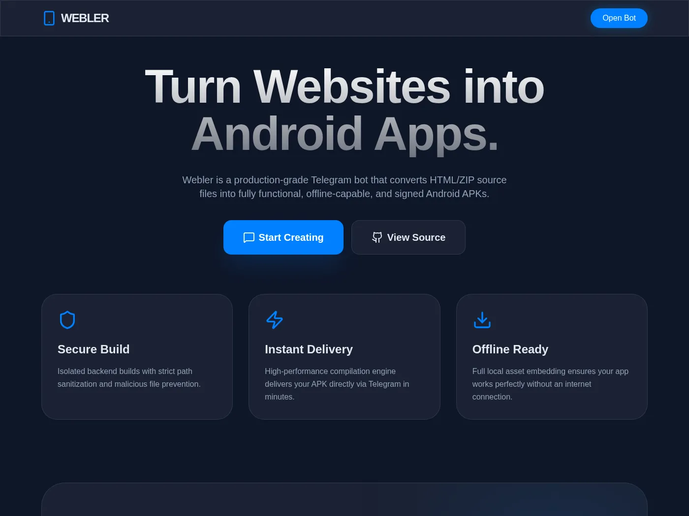 Webler APK Bot