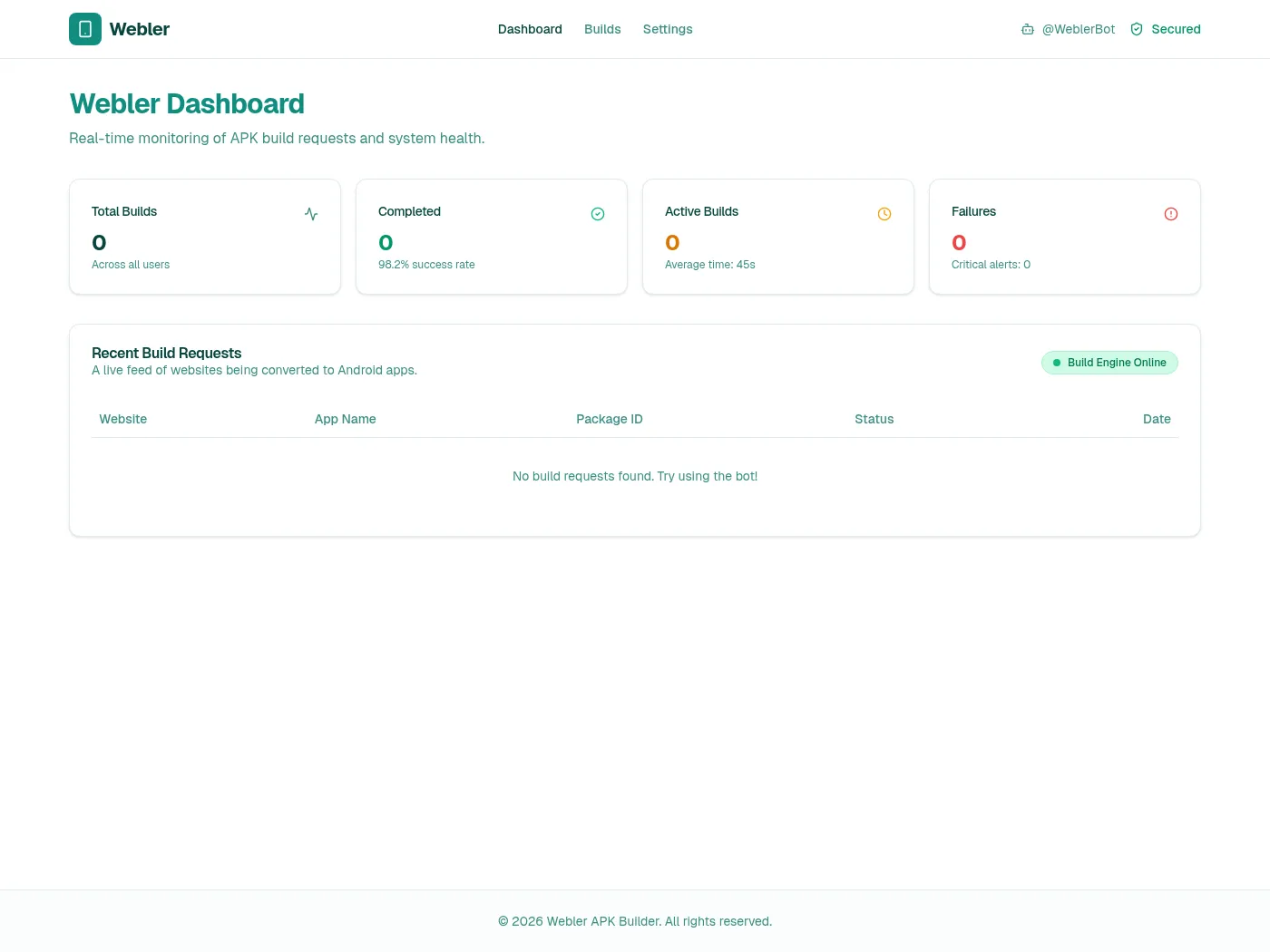 Webler APK Builder Bot
