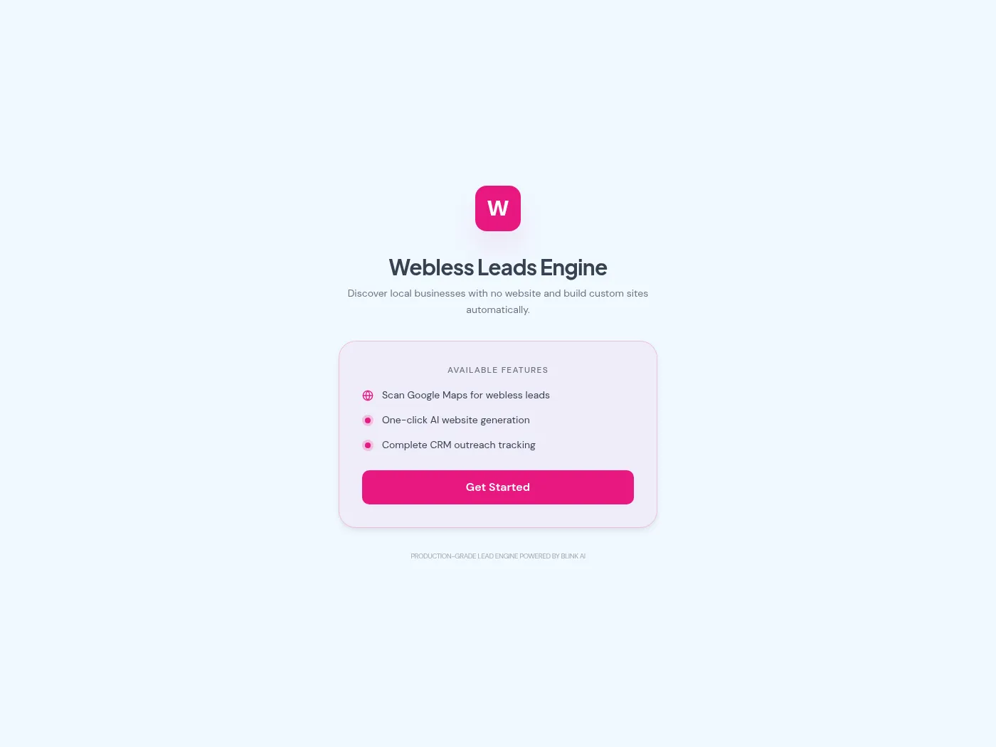 Webless Leads Engine