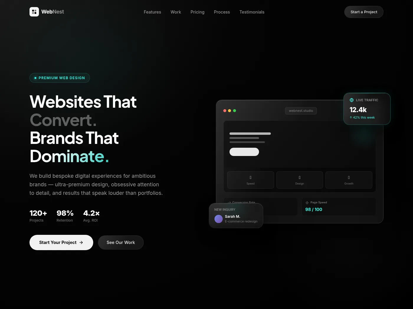 WebNest Premium Glass Site