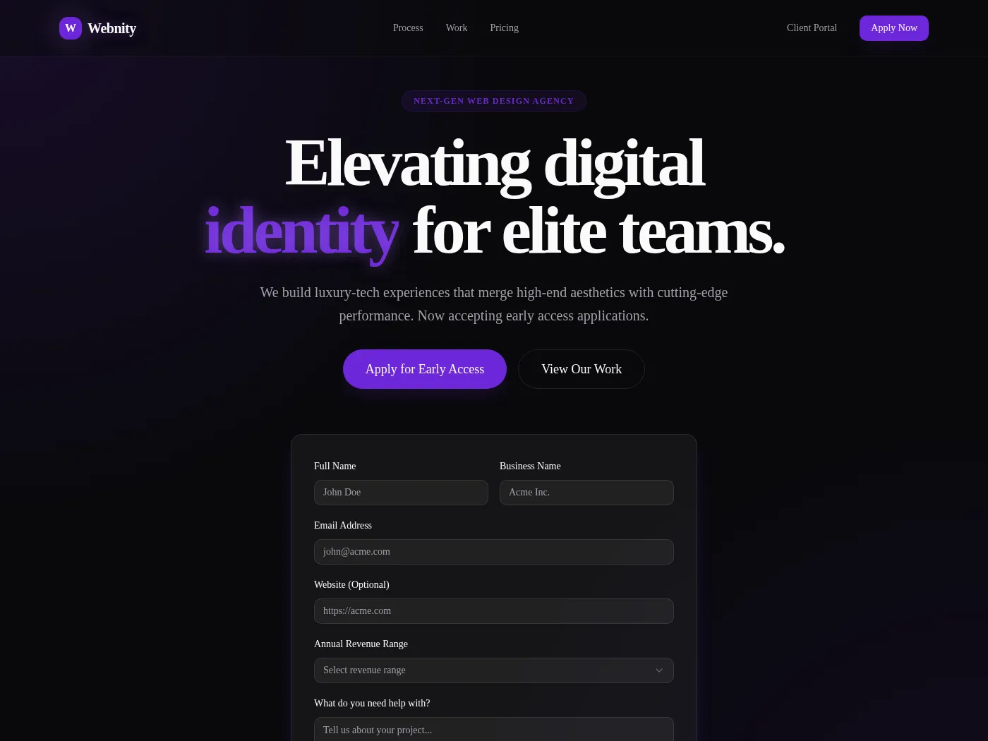 Webnity Agency Platform