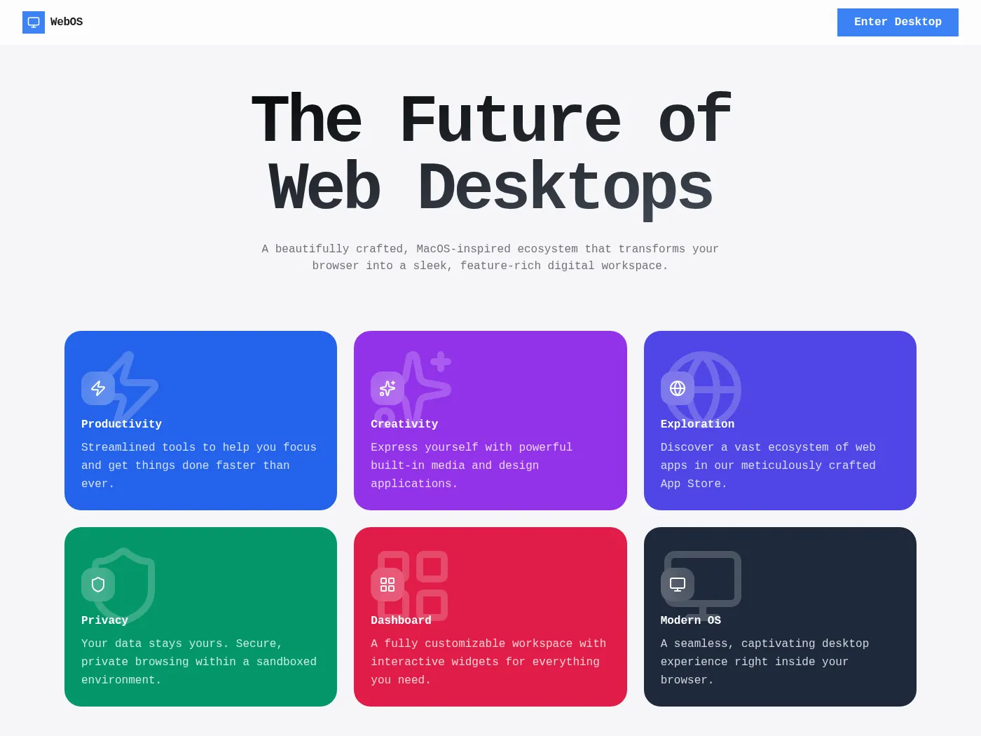 WebOS Digital Desktop
