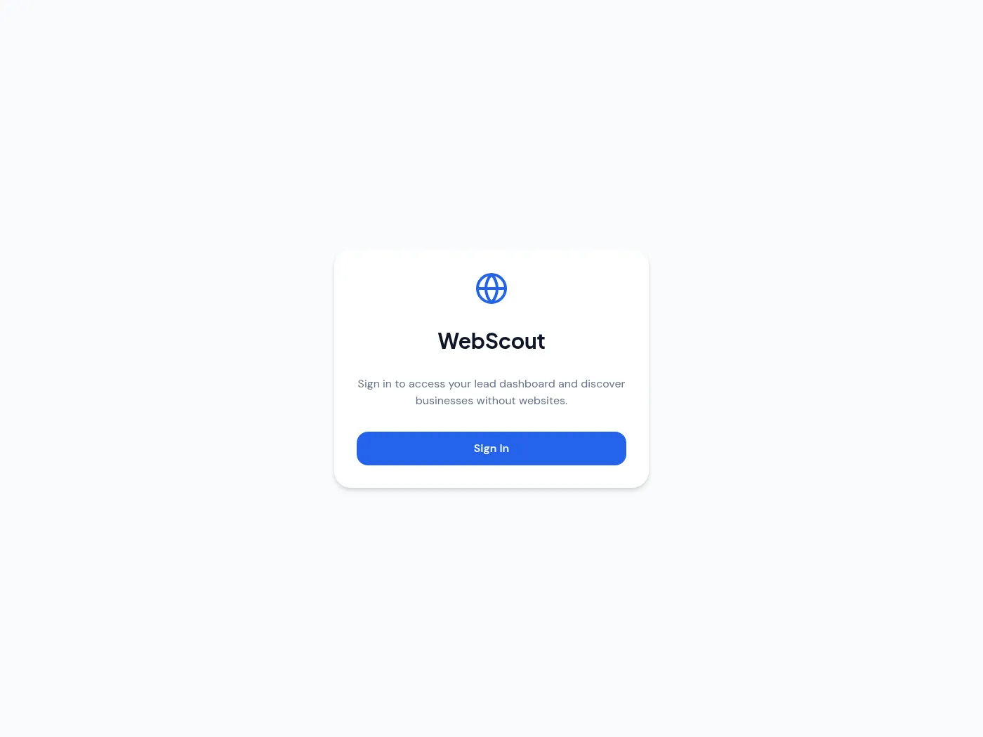 WebScout Lead Dashboard