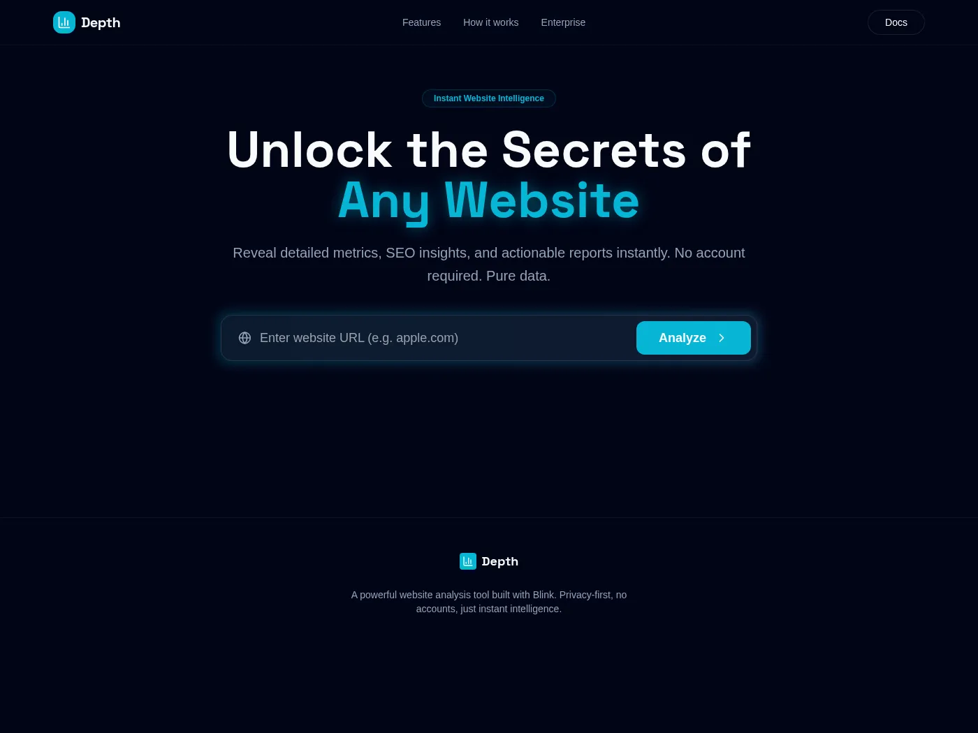 Depth Website Analyzer