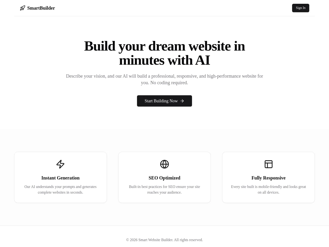 Smart Website Builder