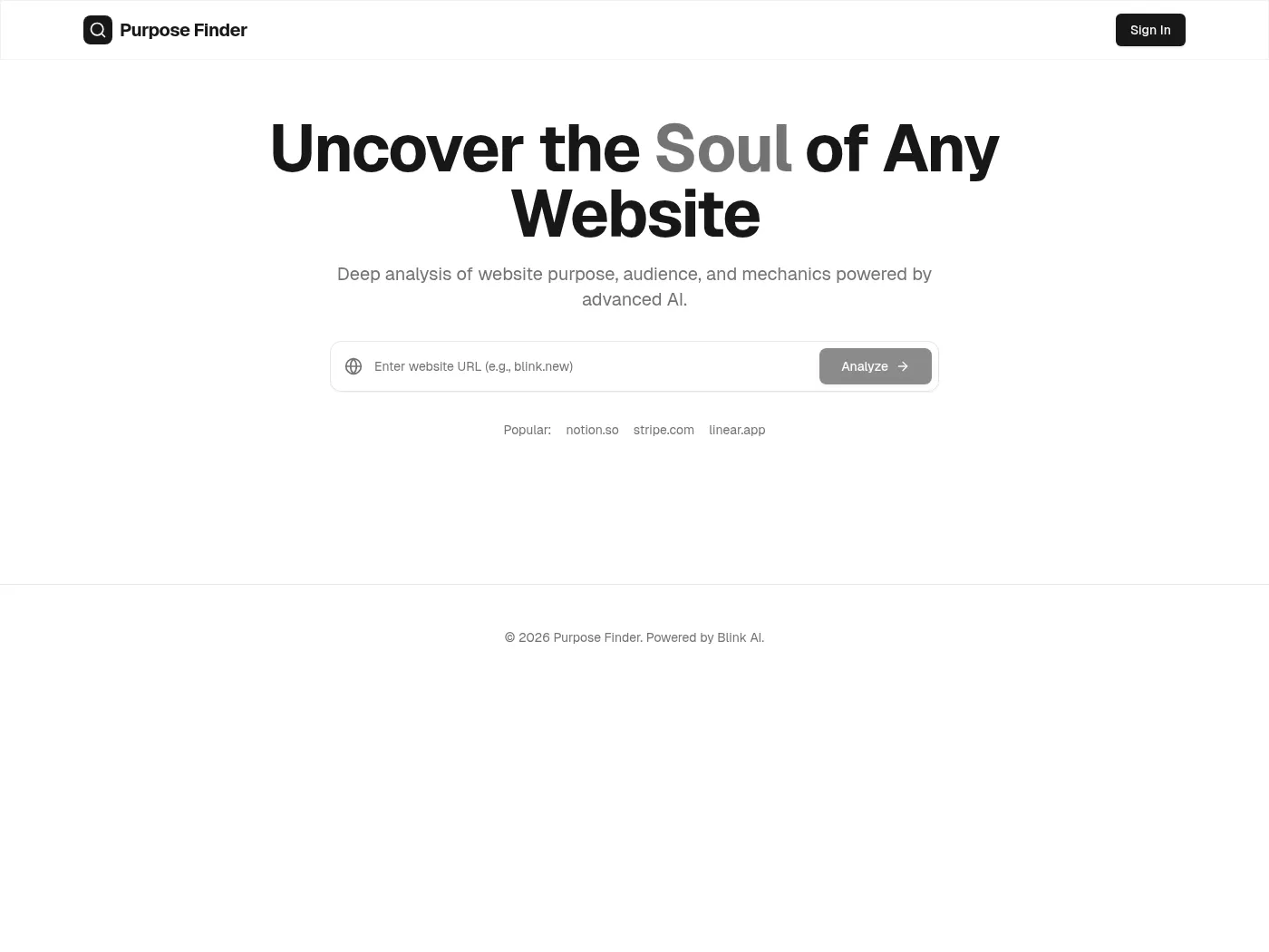 Purpose Finder