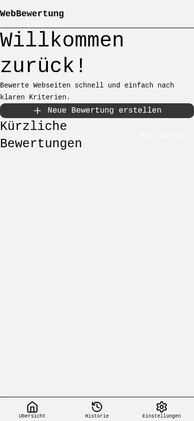 Website Bewertung App
