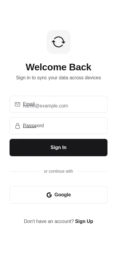 Website Sync App