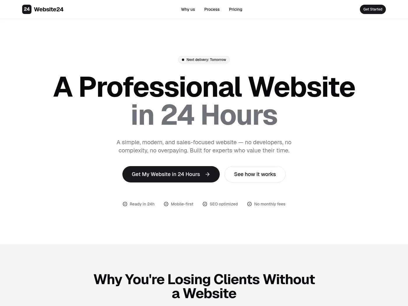 Website24 Hero Landing