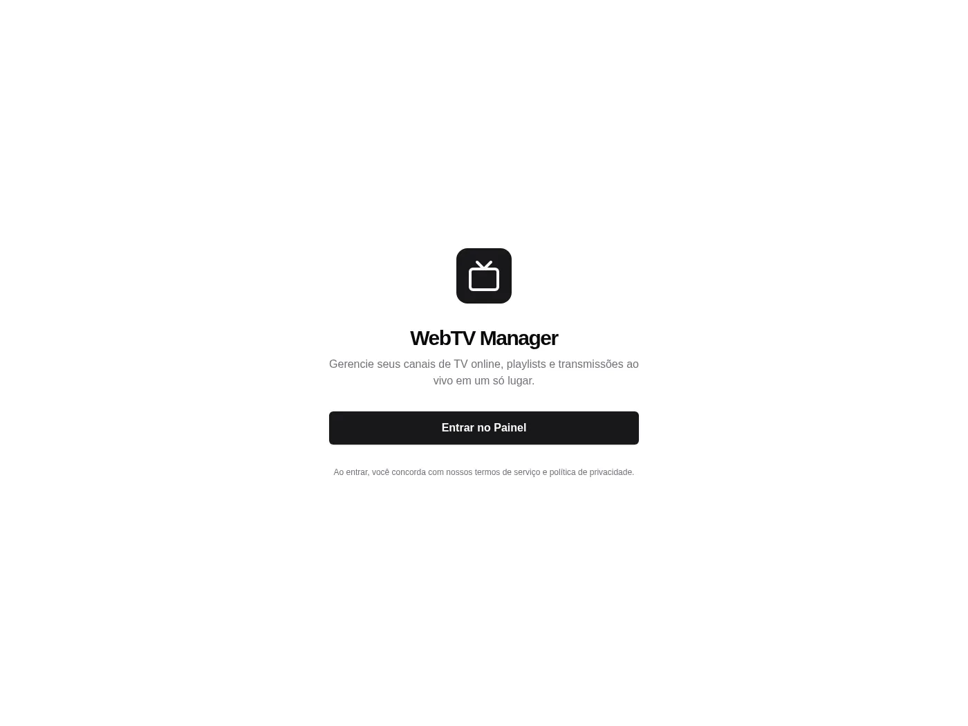 WebTV Manager Panel