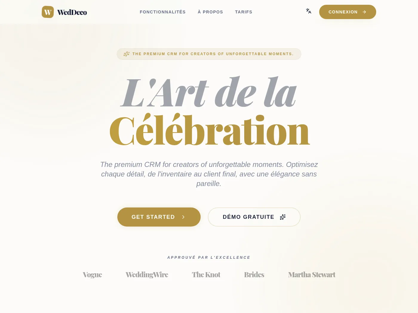 WedDeco CRM Cloud Suite