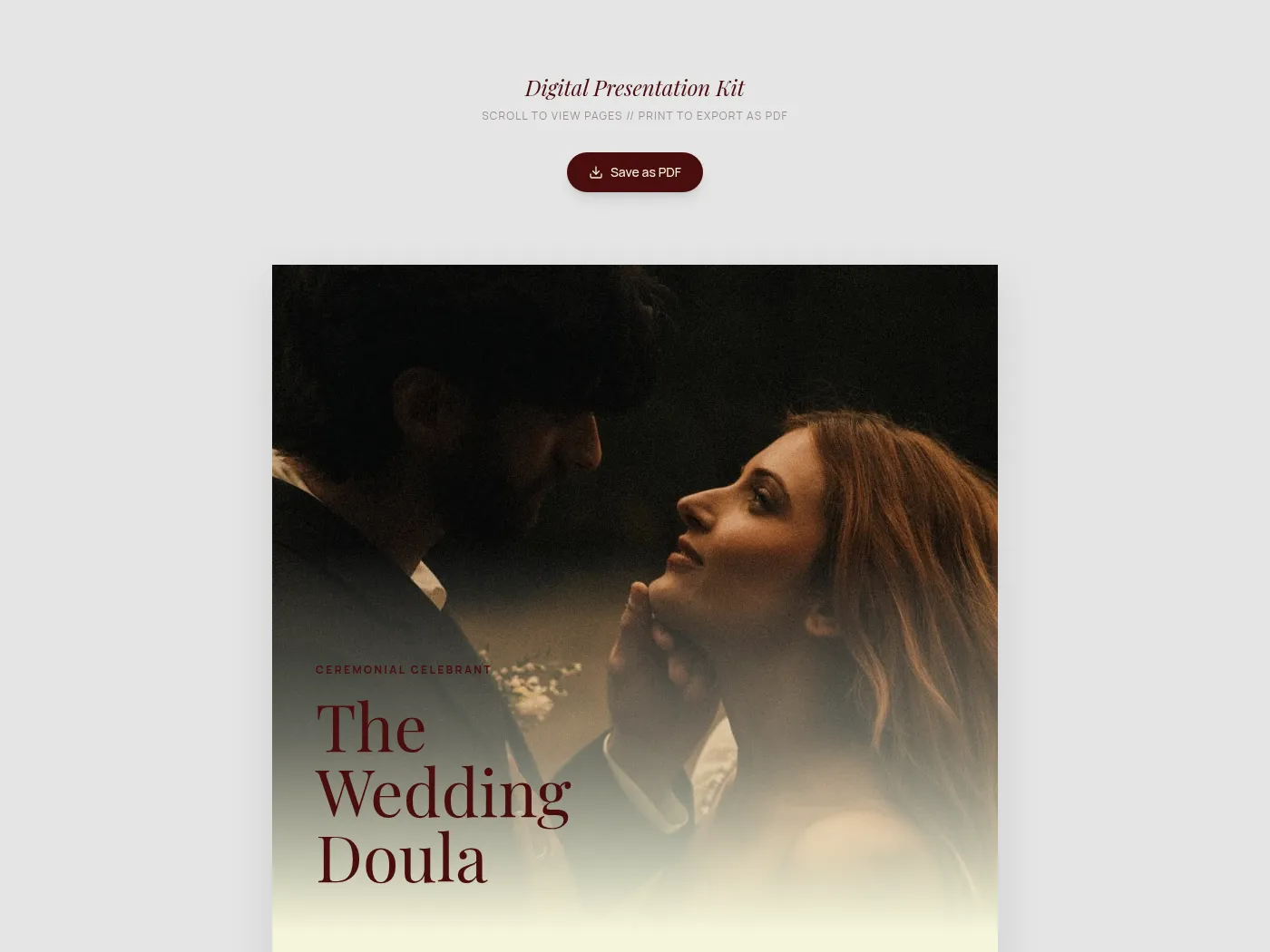 Wedding Doula PDF Kit