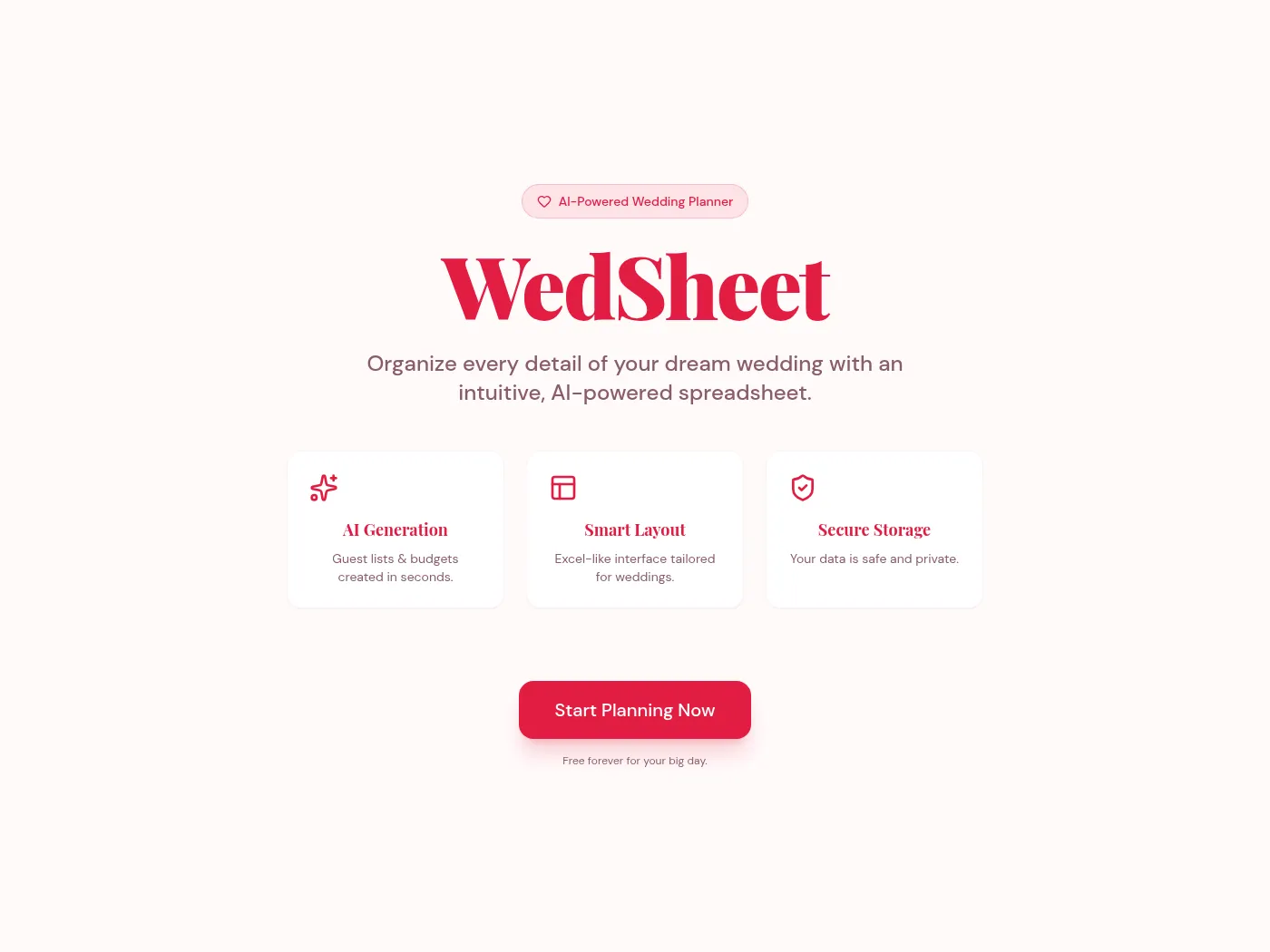 WedSheet Planner