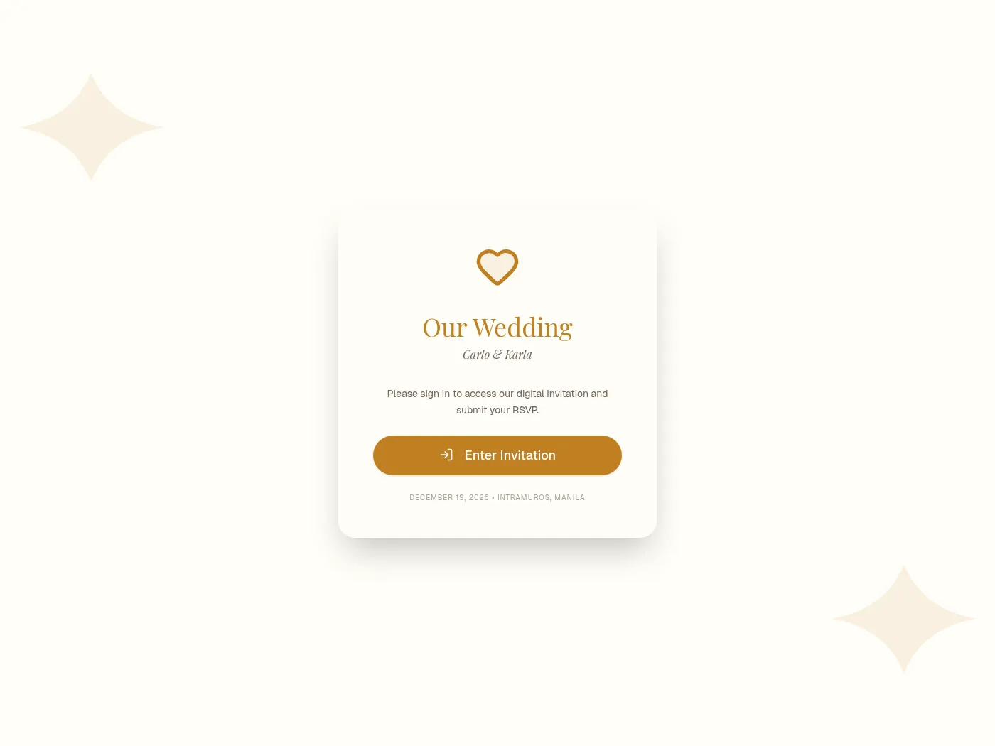 Carlo & Karla Wedding Invite