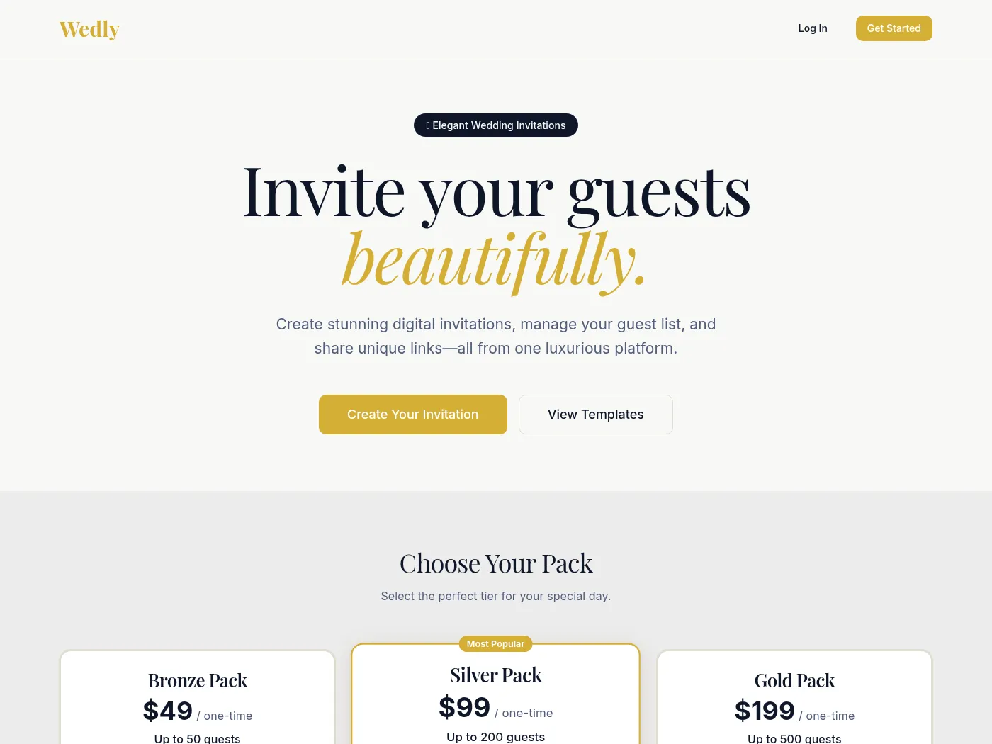 Wedly Invitation Platform