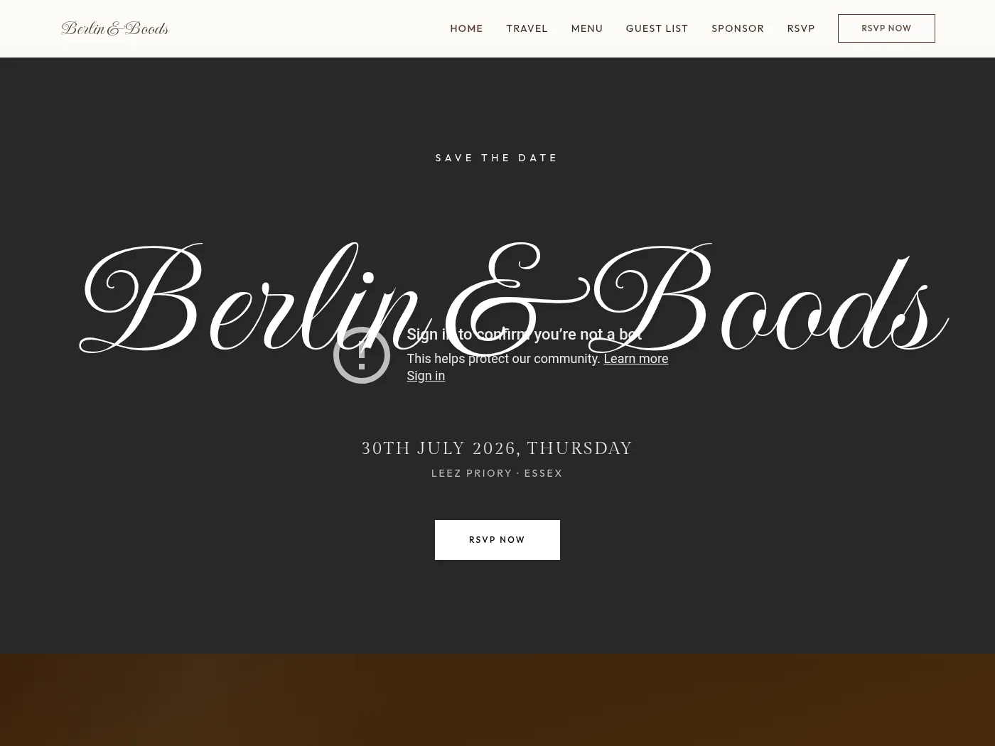 Boods and Berlin Wedding RSVP