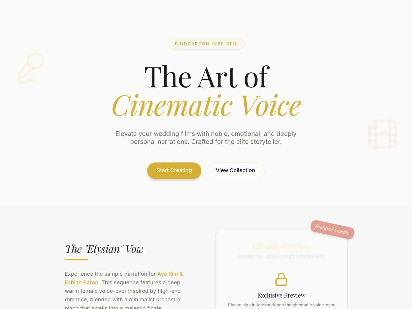 Wedding Film Voice Over