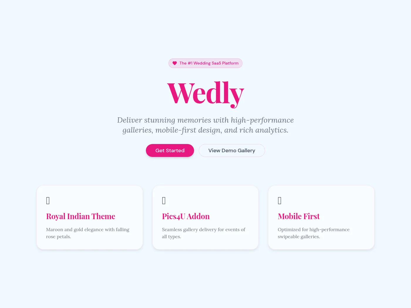Wedly SaaS Platform