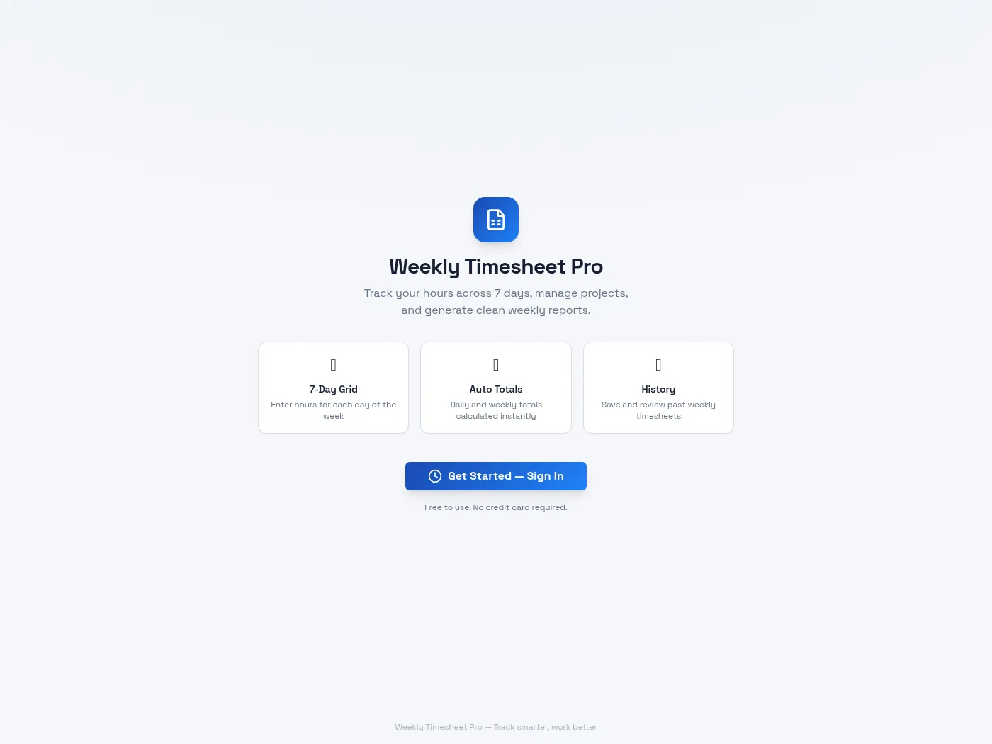 Weekly Timesheet Pro