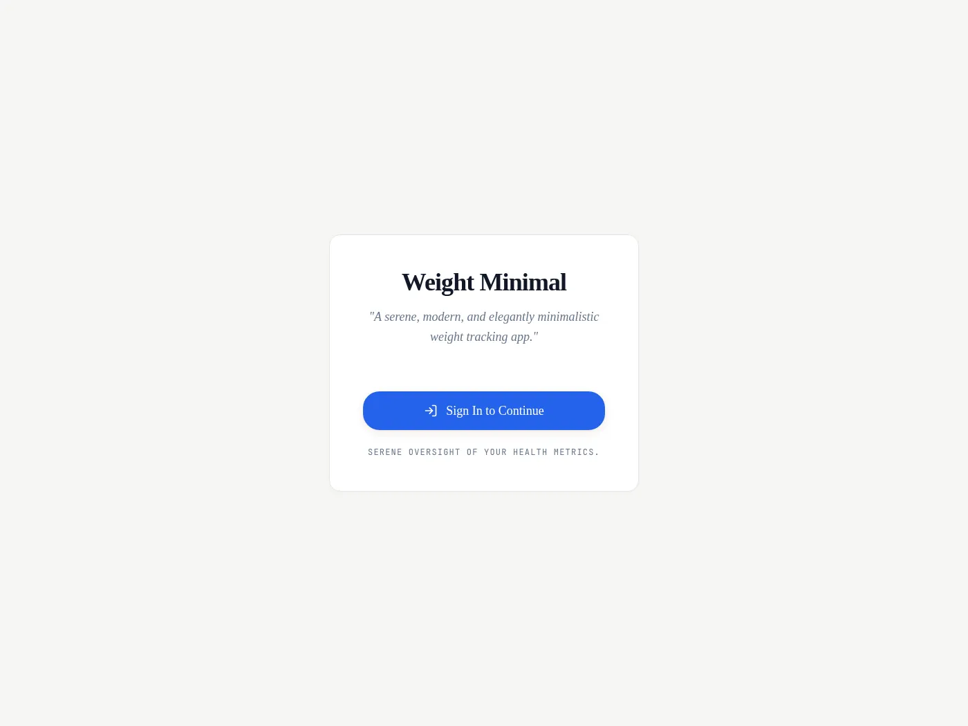 Weight Tracker Minimal