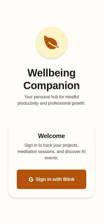 Wellbeing Companion App
