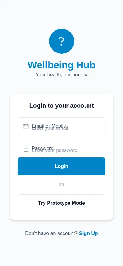 Wellbeing Hub Patient App