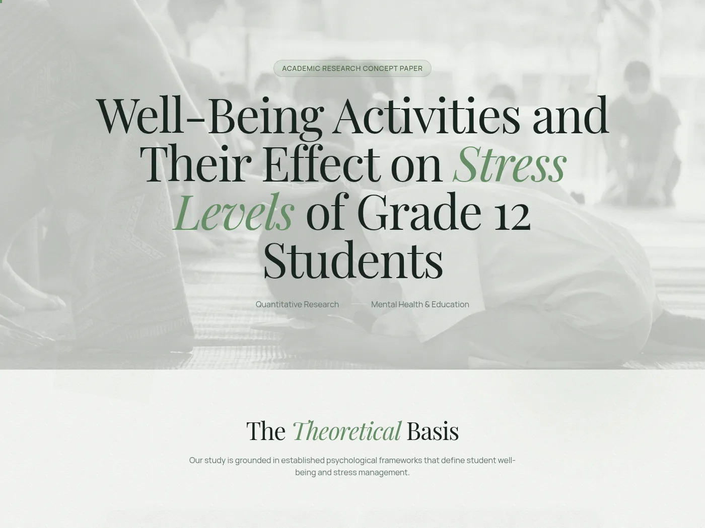 Well-Being Impact Poster