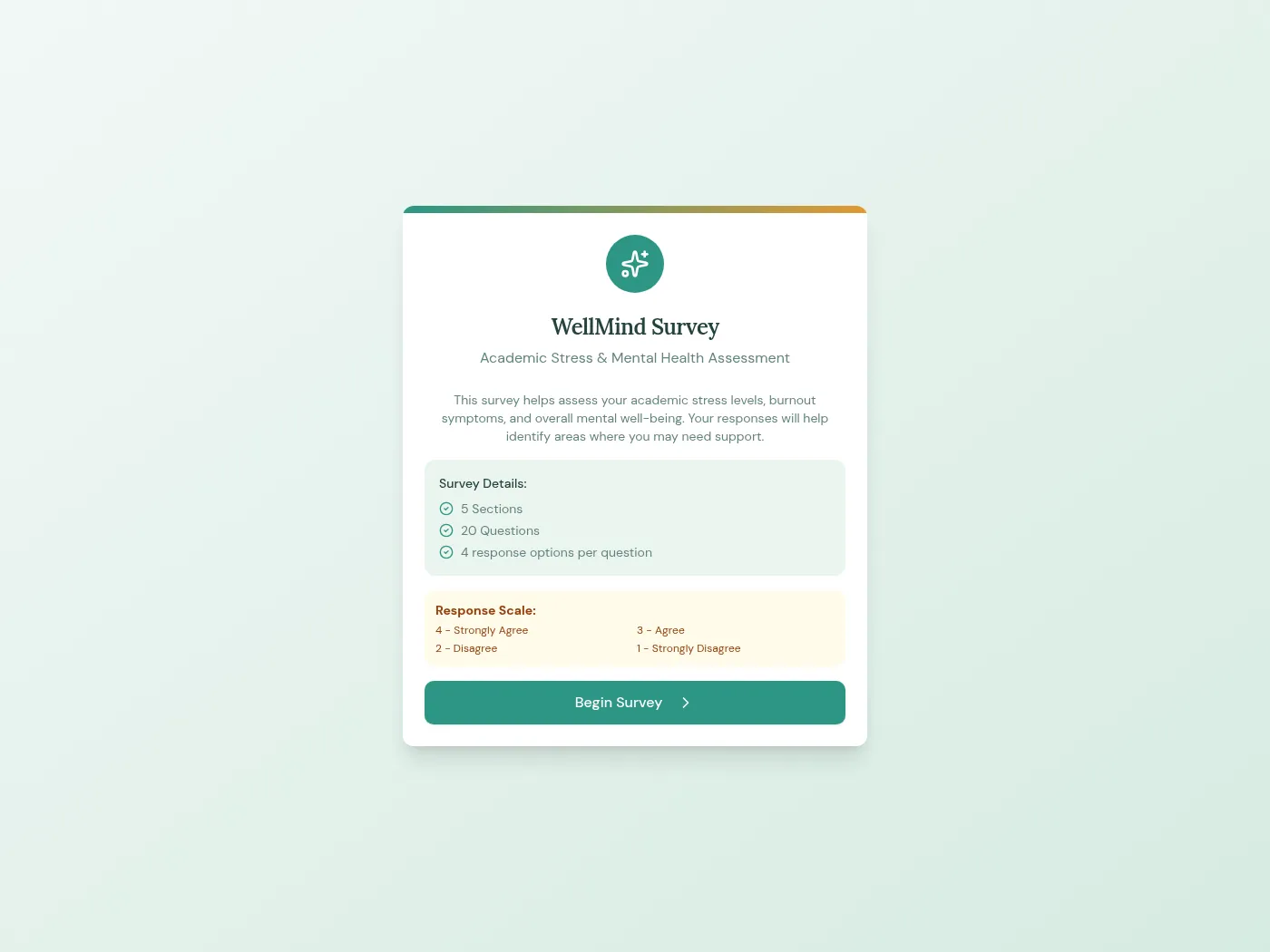 WellMind Survey App