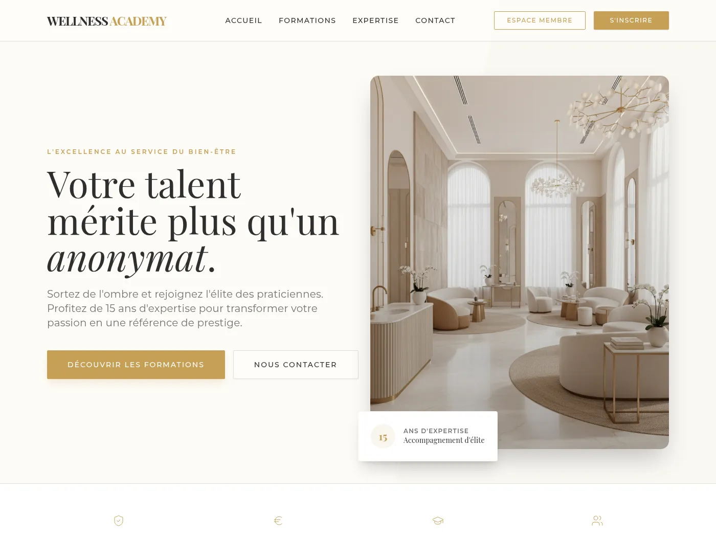 Wellness Academy Luxe Landing