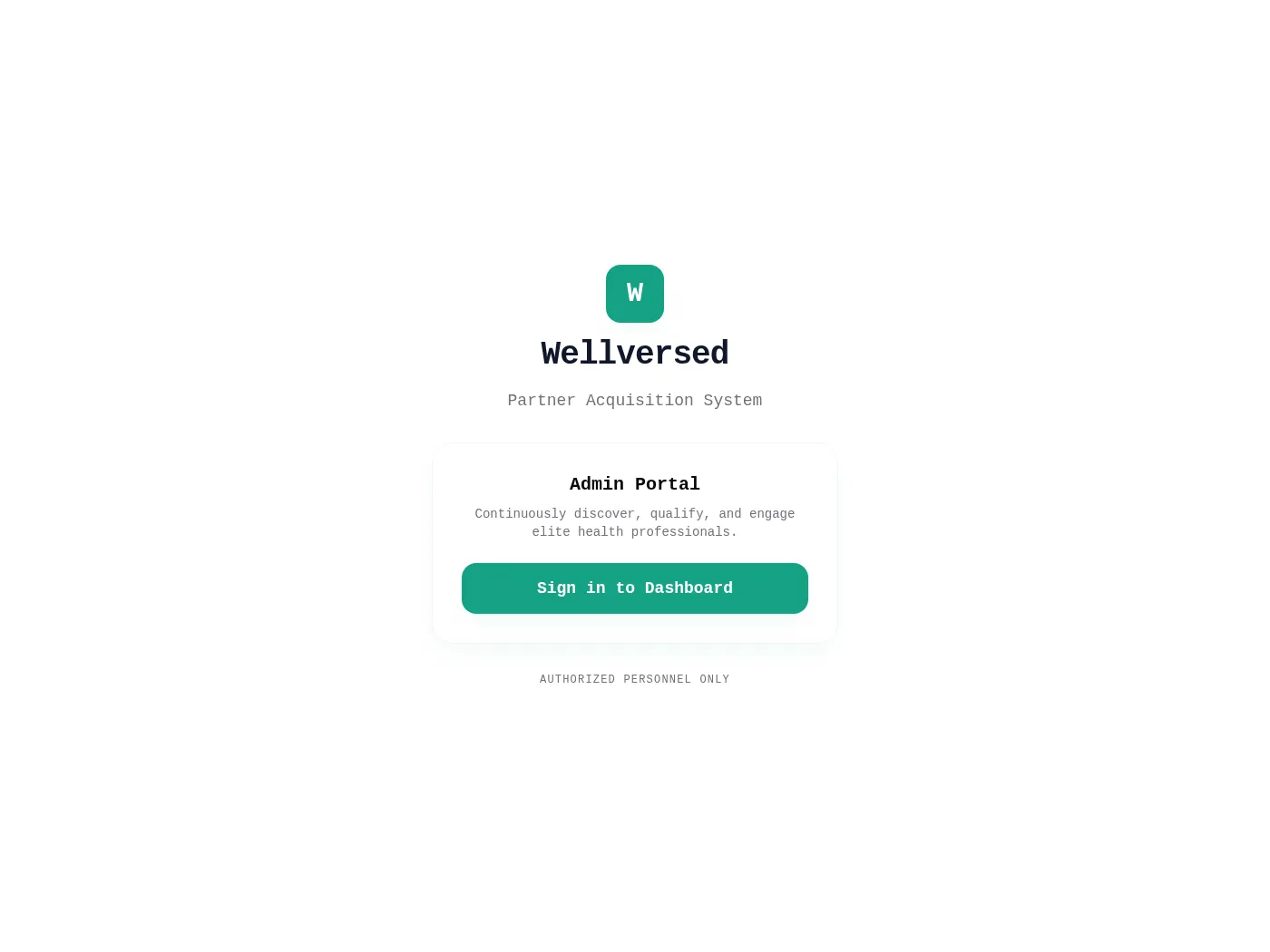 Wellversed Partner Agent