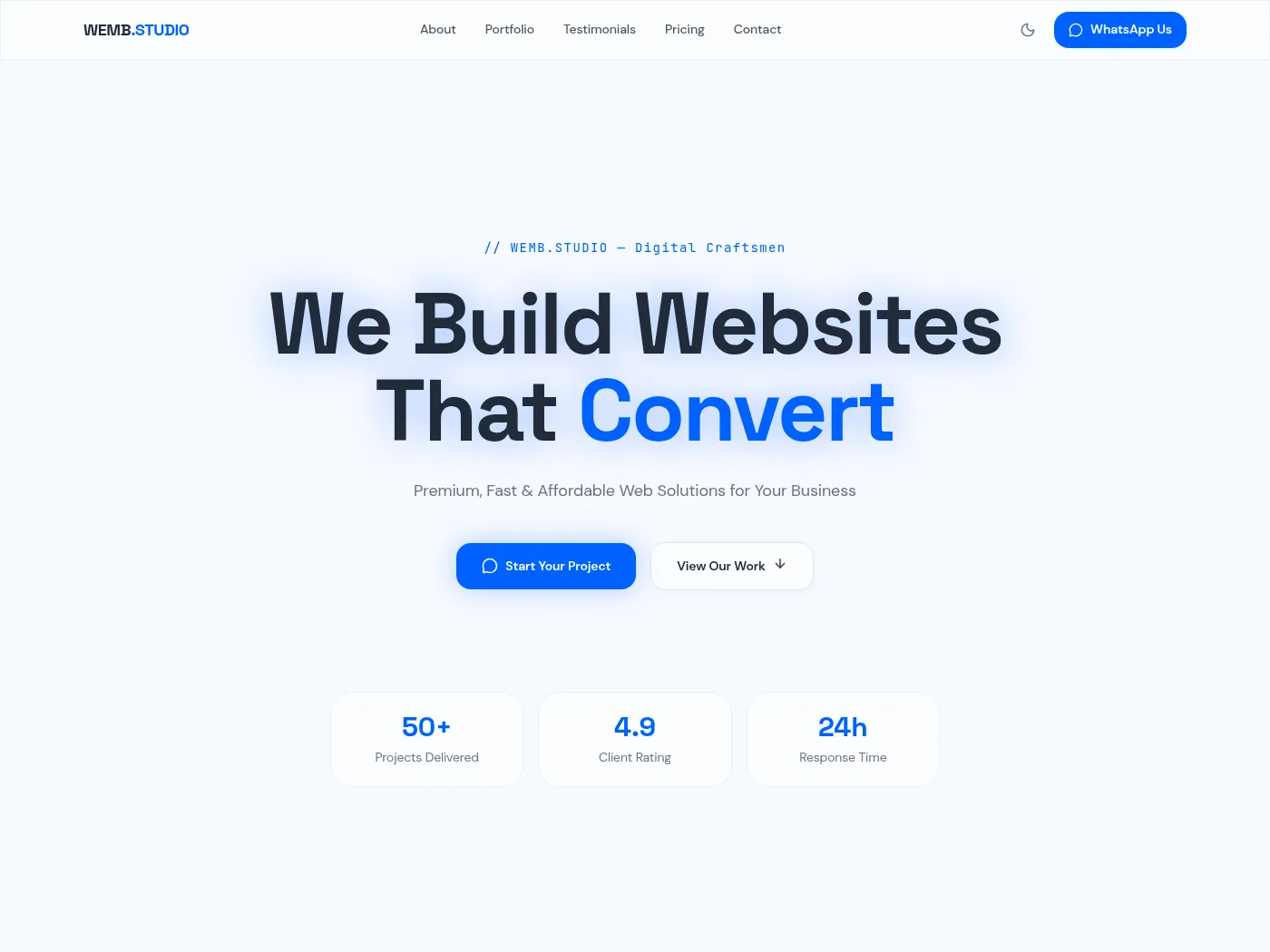 WEMB Studio Interactive Site