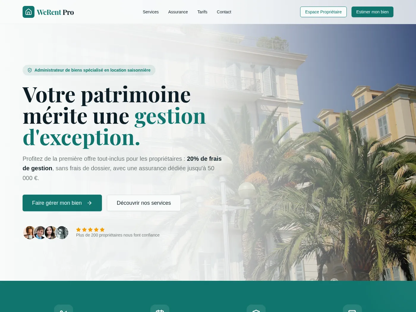 WeRent Pro Landing Page
