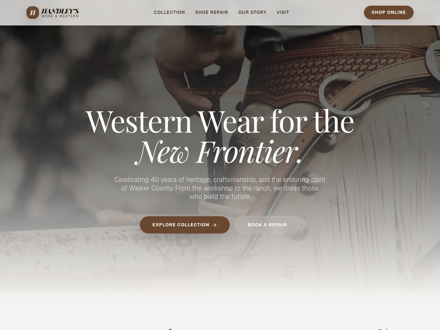 Handley's Western Wear Landing