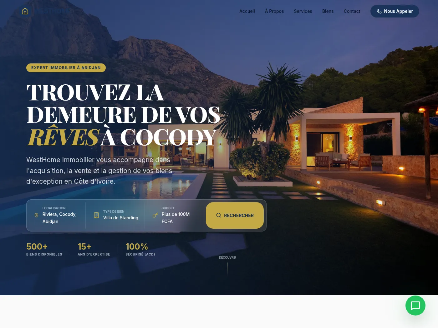 WestHome Vitrine Site