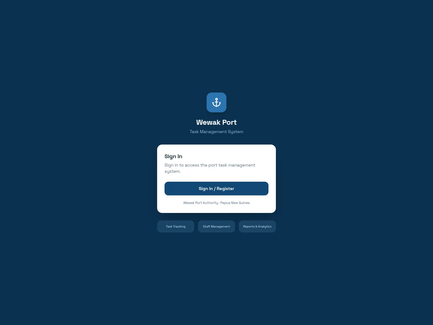 Wewak Port Task Manager