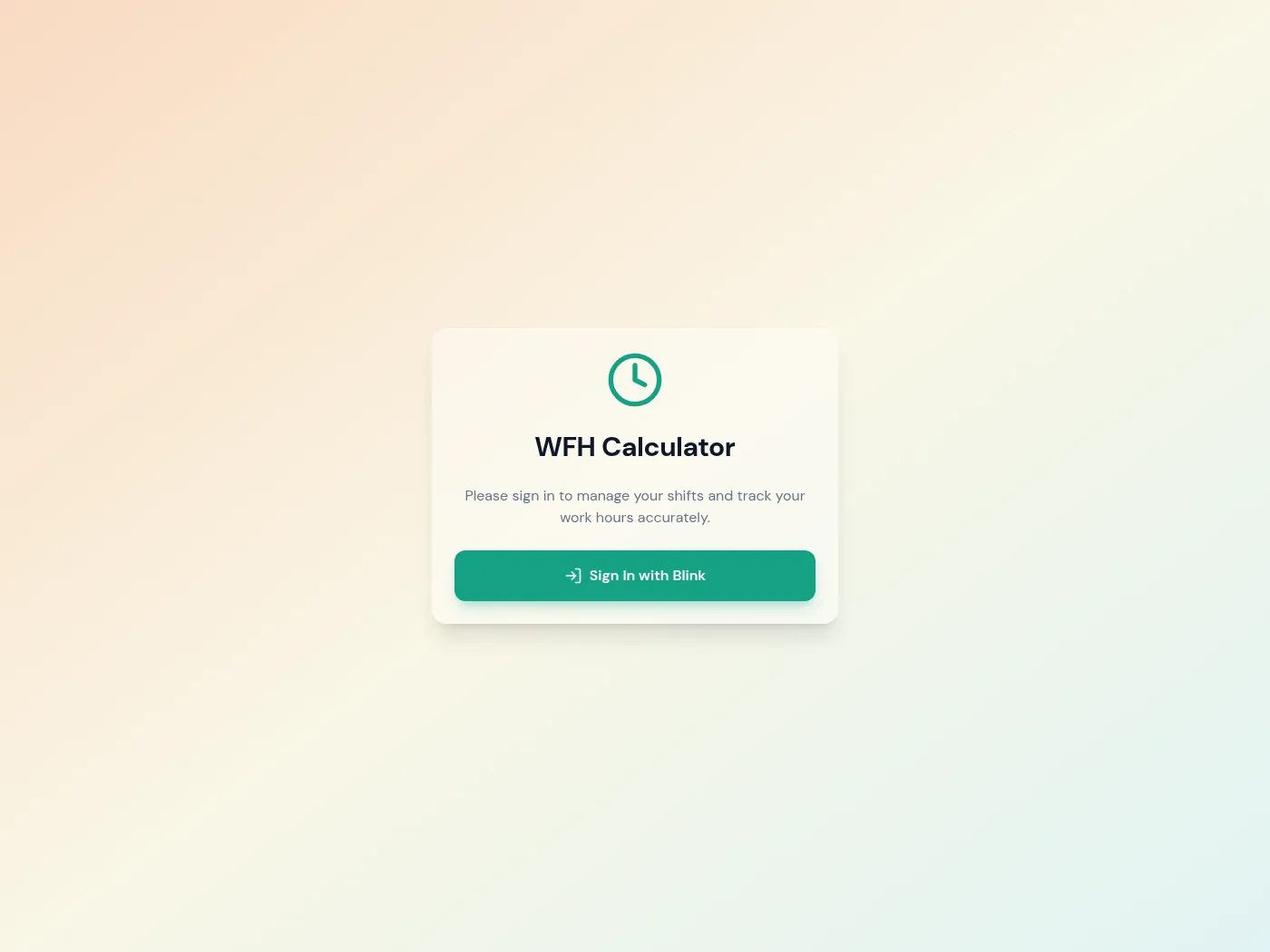 WFH Time Calculator