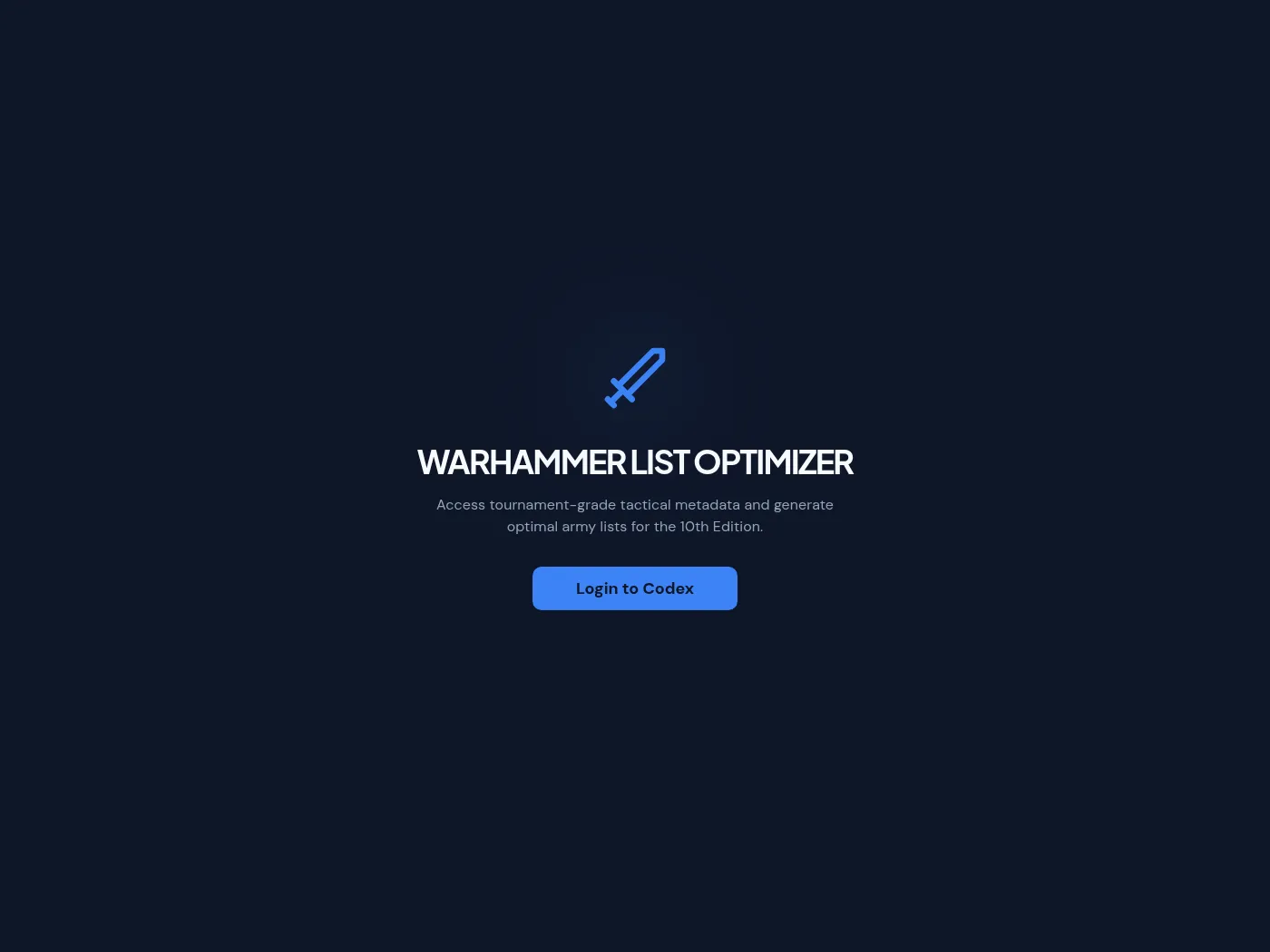 Warhammer List Optimizer