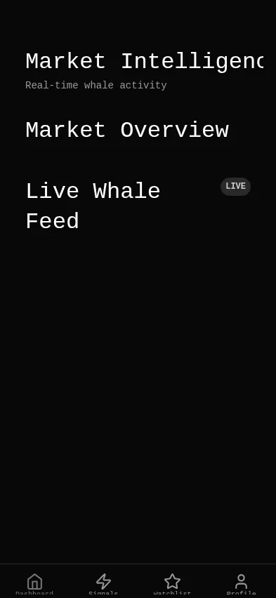 Whale Print Liquidity App