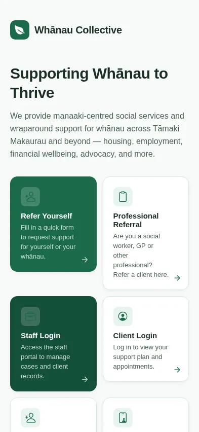 Whānau Collective Platform