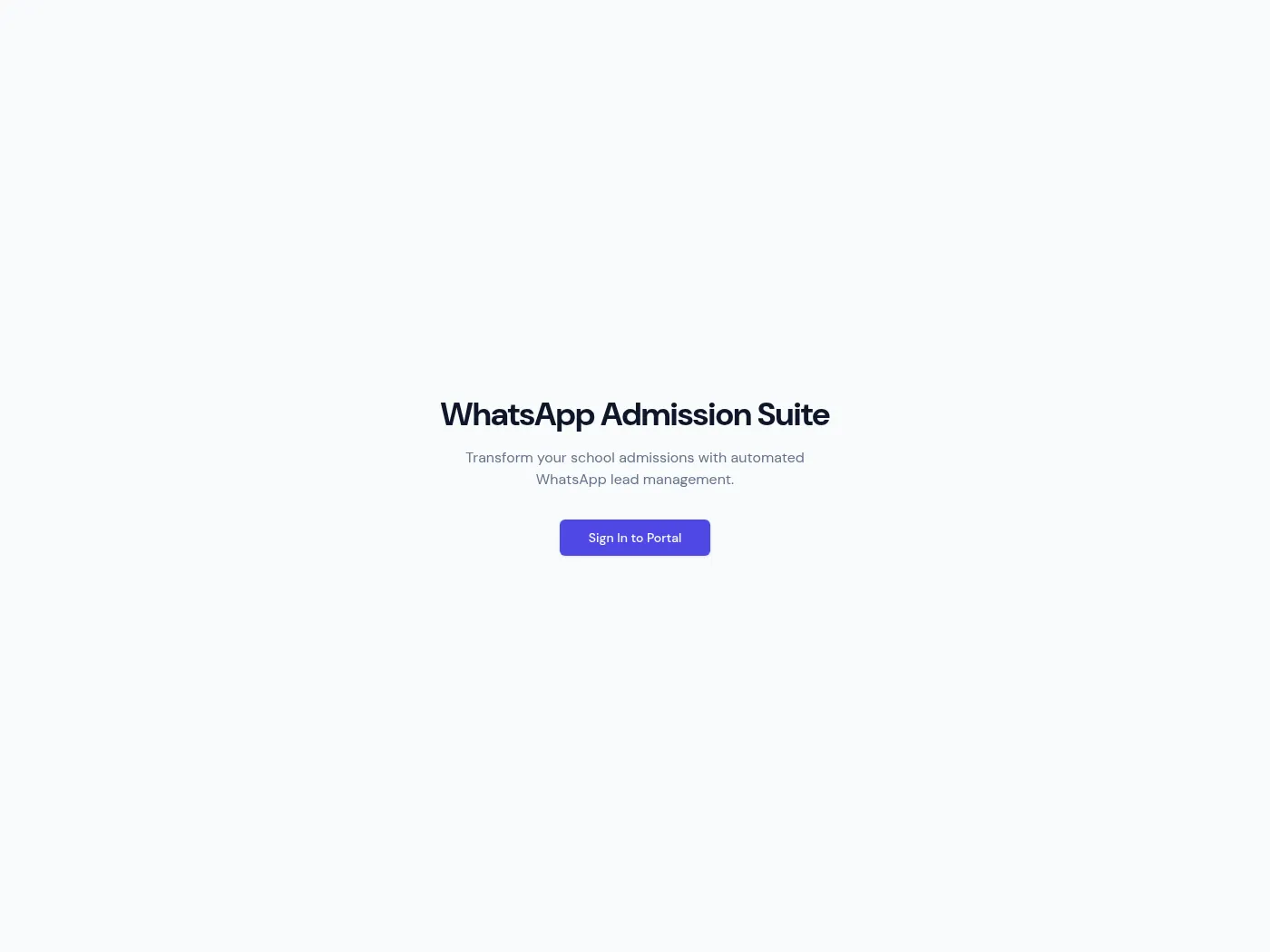 WhatsApp Admission Suite