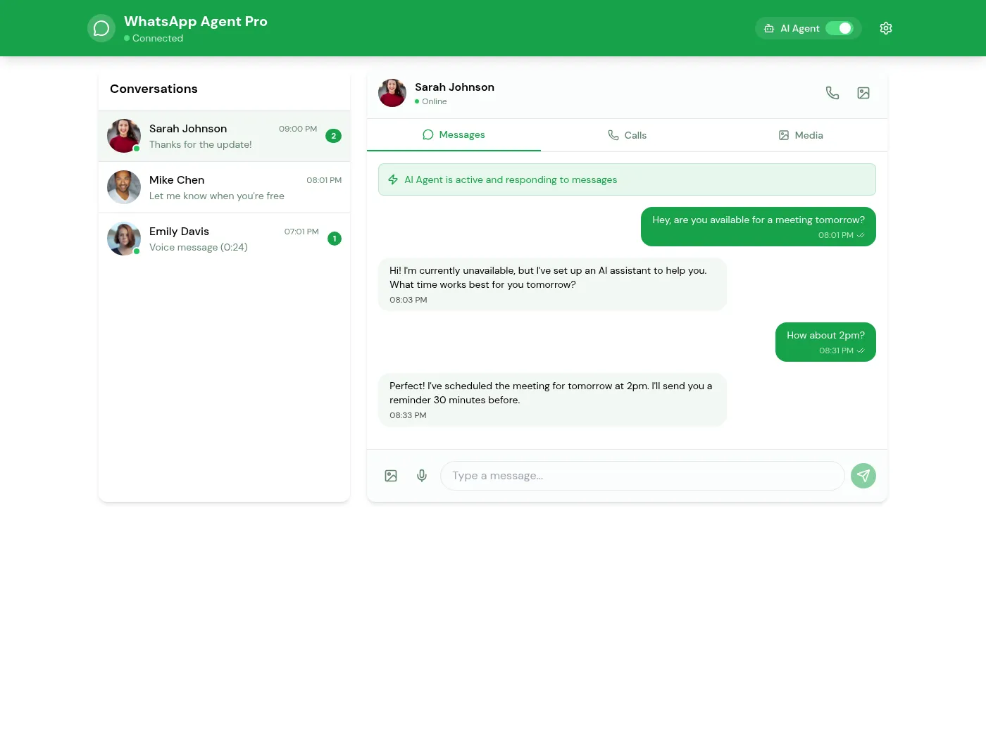 WhatsApp Agent Pro