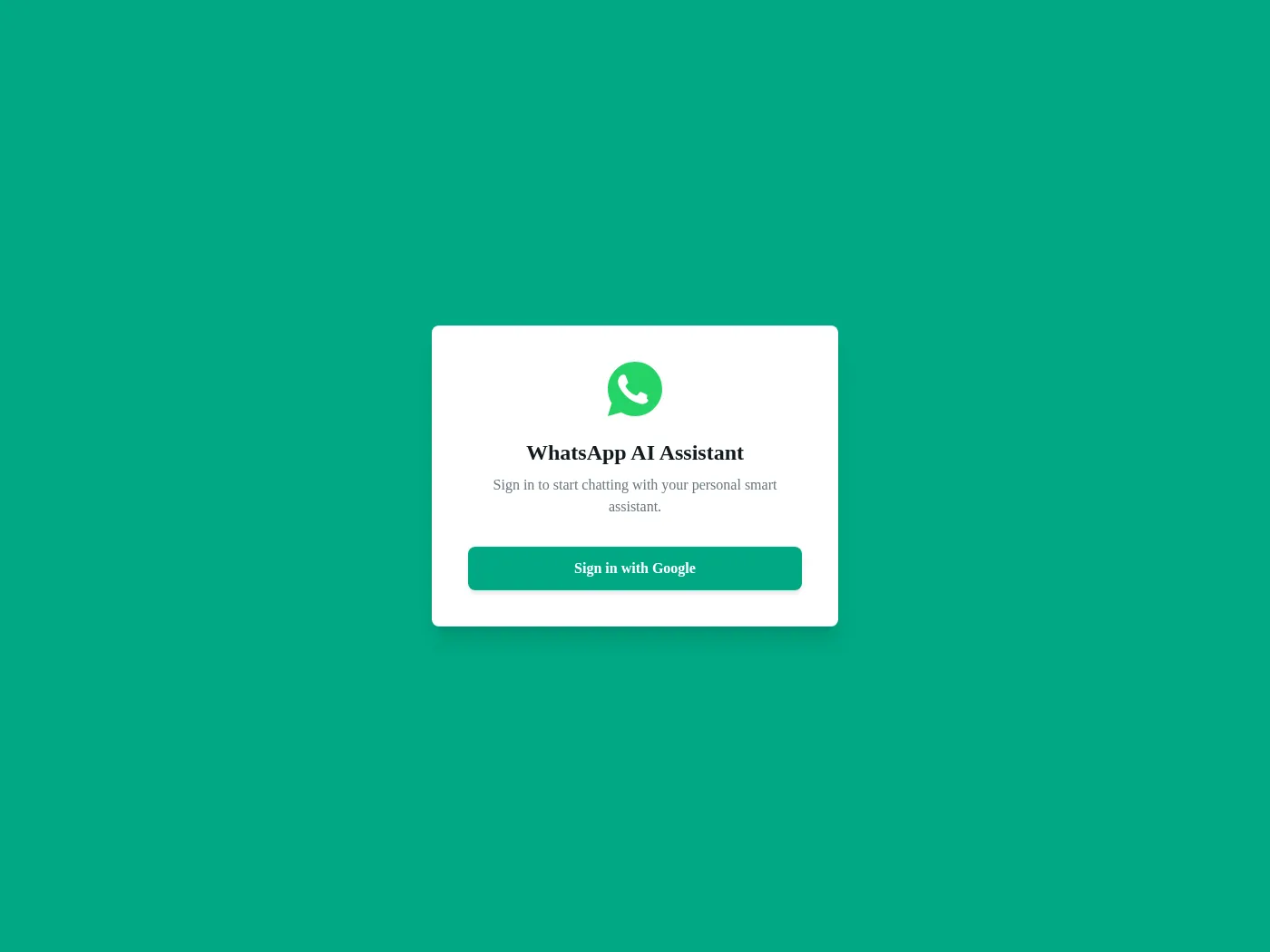 WhatsApp AI Assistant