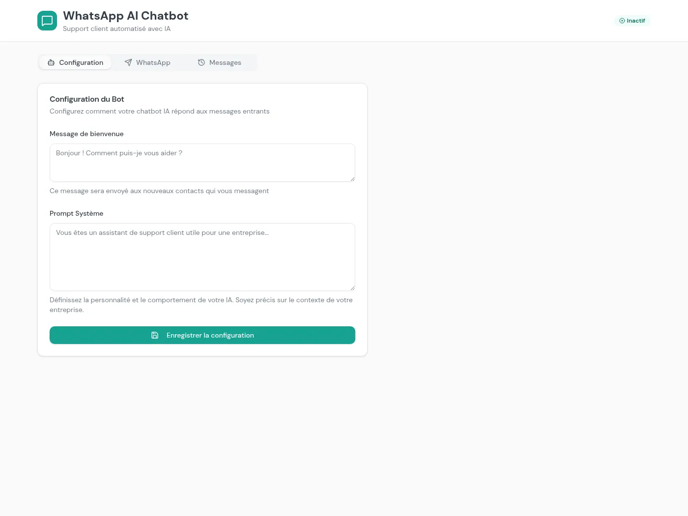 WhatsApp AI Chatbot