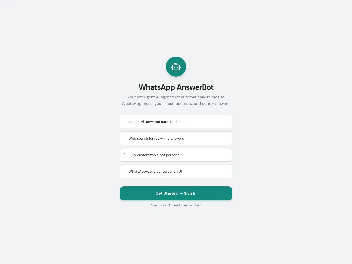 WhatsApp AnswerBot