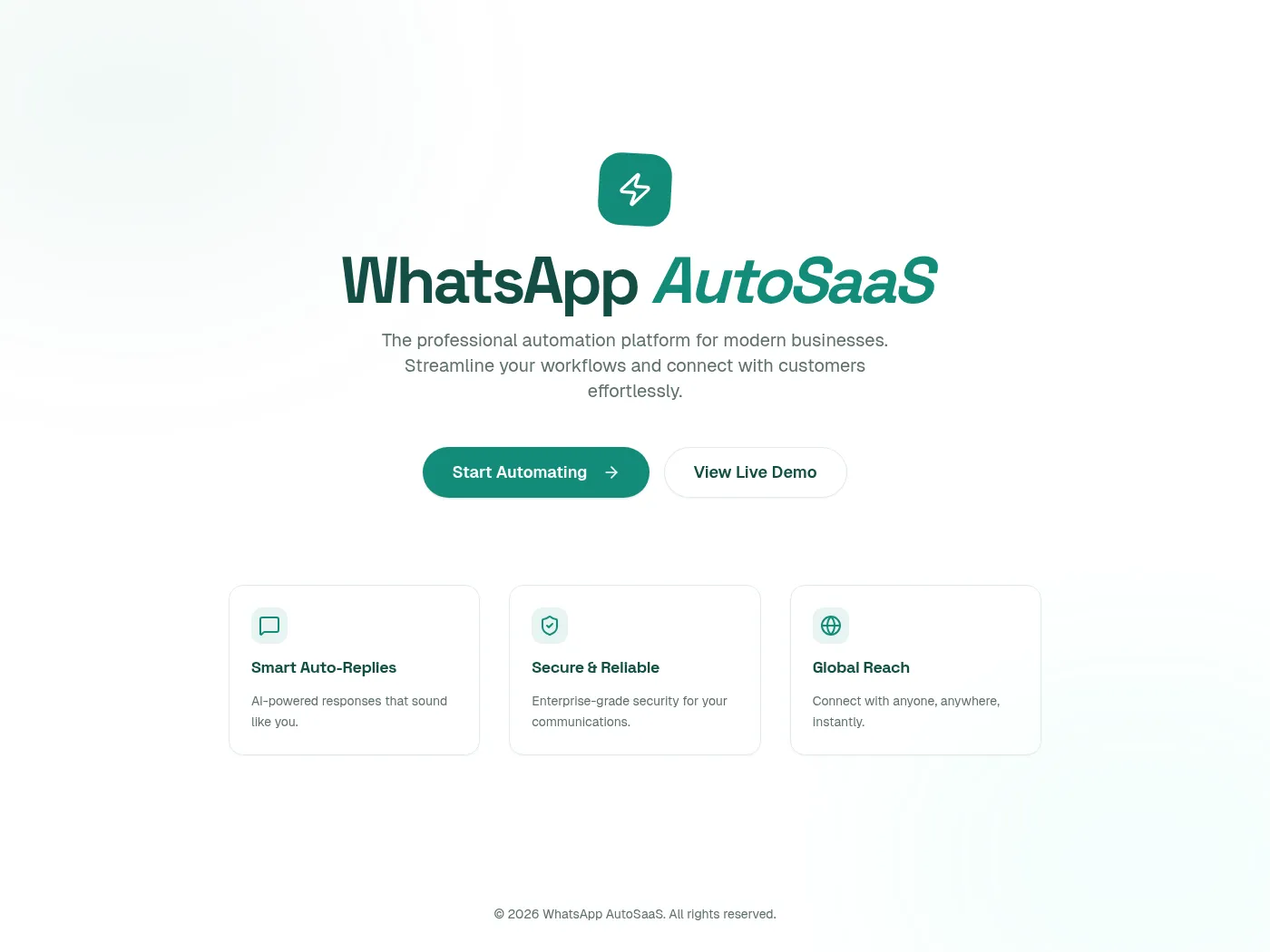 WhatsApp AutoSaaS