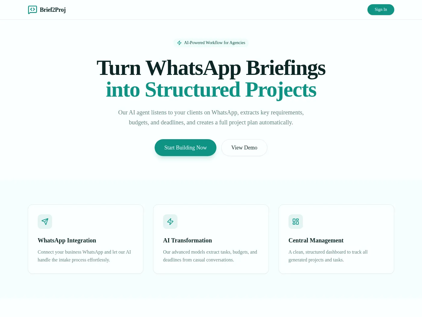 Briefing2Project AI Bot