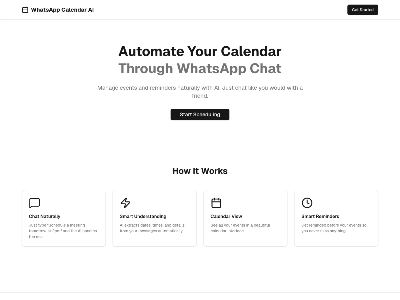 WhatsApp Calendar AI