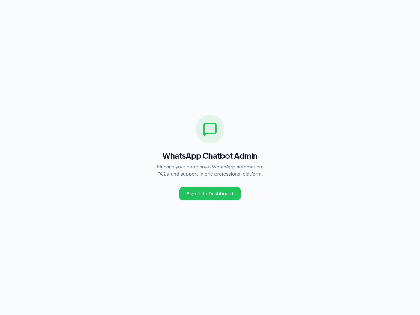 Company WhatsApp Chatbot