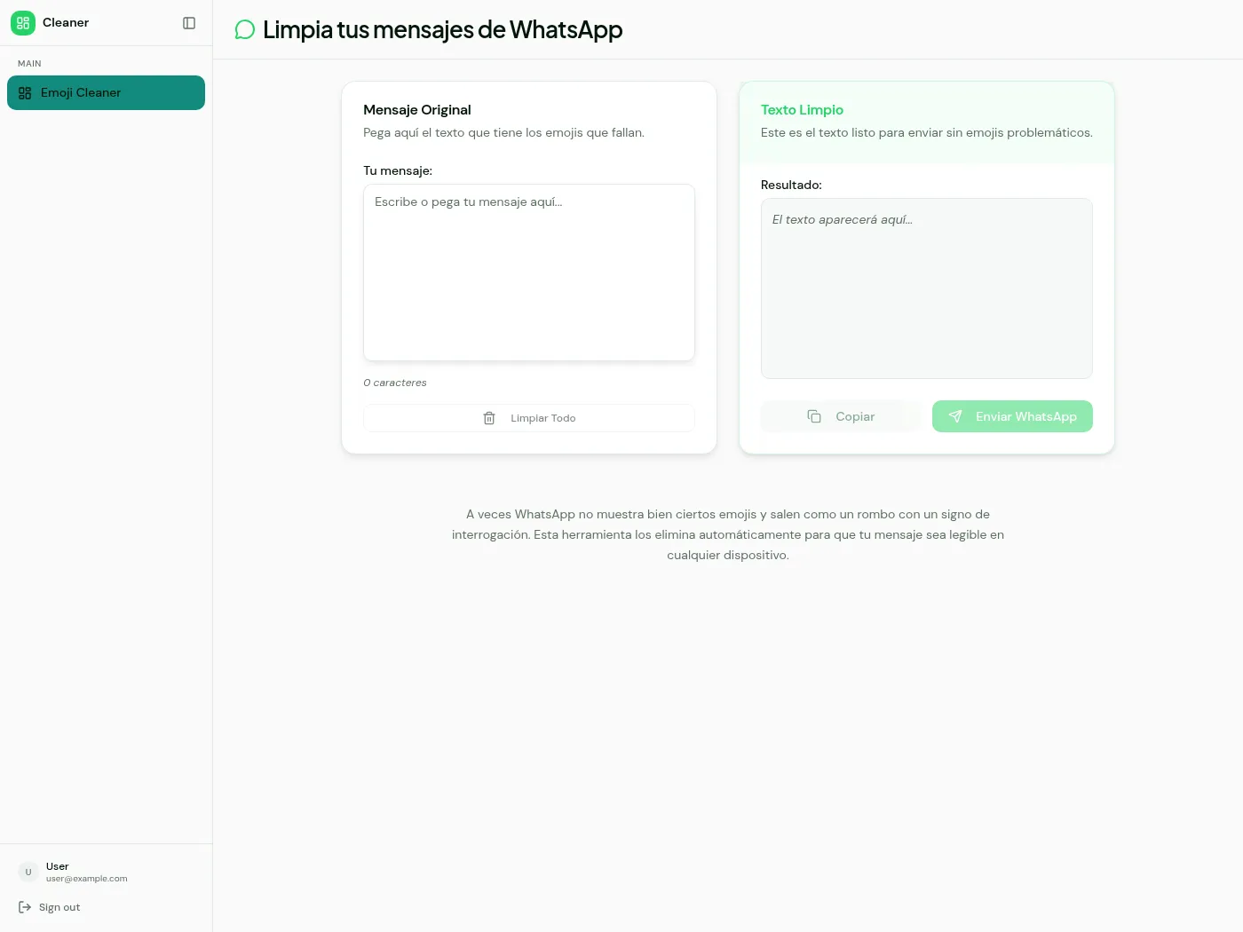 WhatsApp Emoji Cleaner