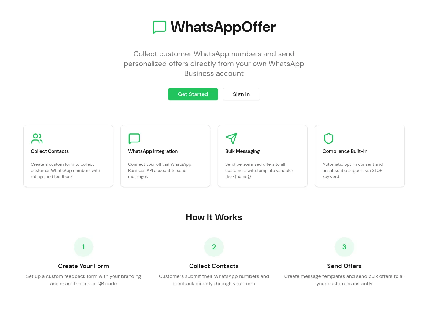 WhatsAppOffer SaaS